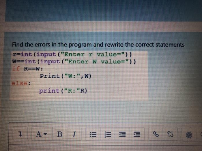 Solved Find The Errors In The Program And Rewrite The 