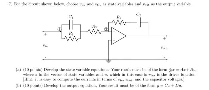 7. For the circuit shown below, choose vC1 and vC2 as | Chegg.com