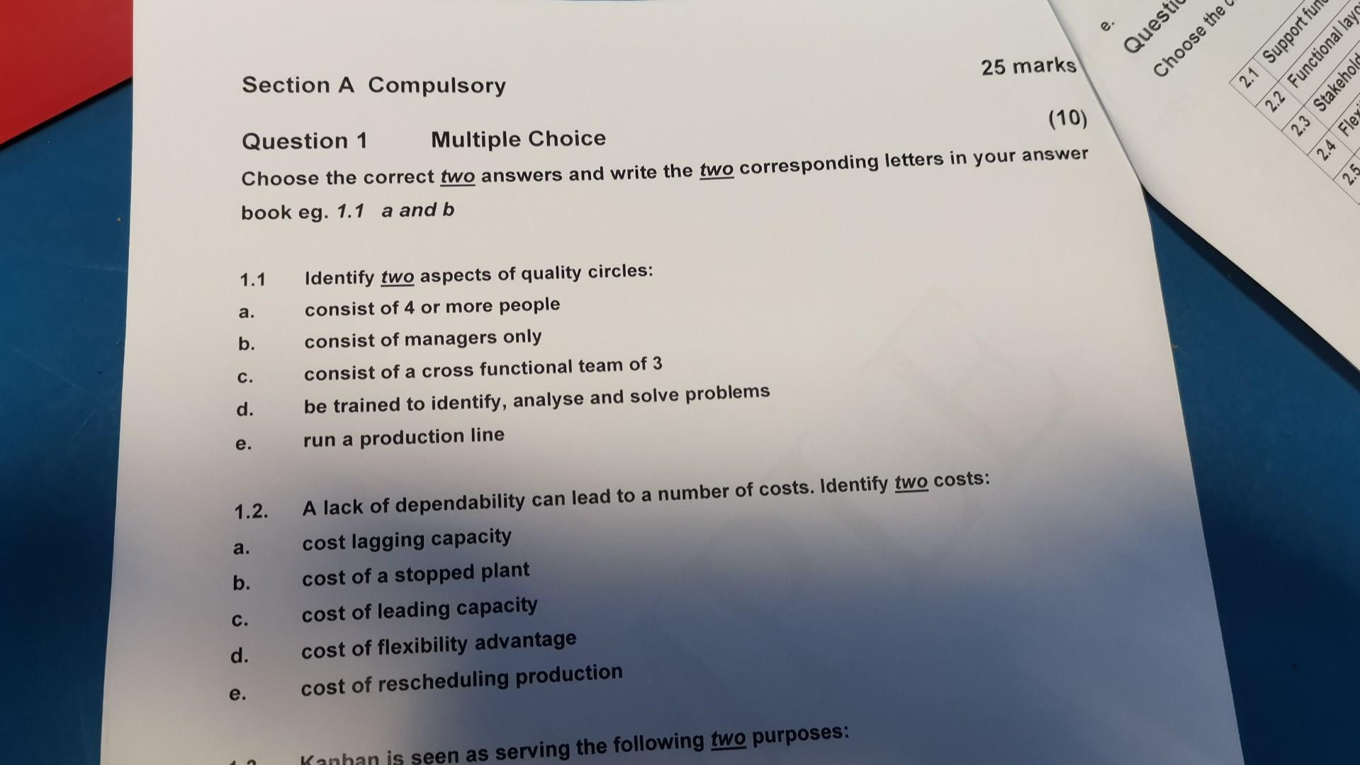 Solved Question 1 Multiple Choice Choose the correct two | Chegg.com