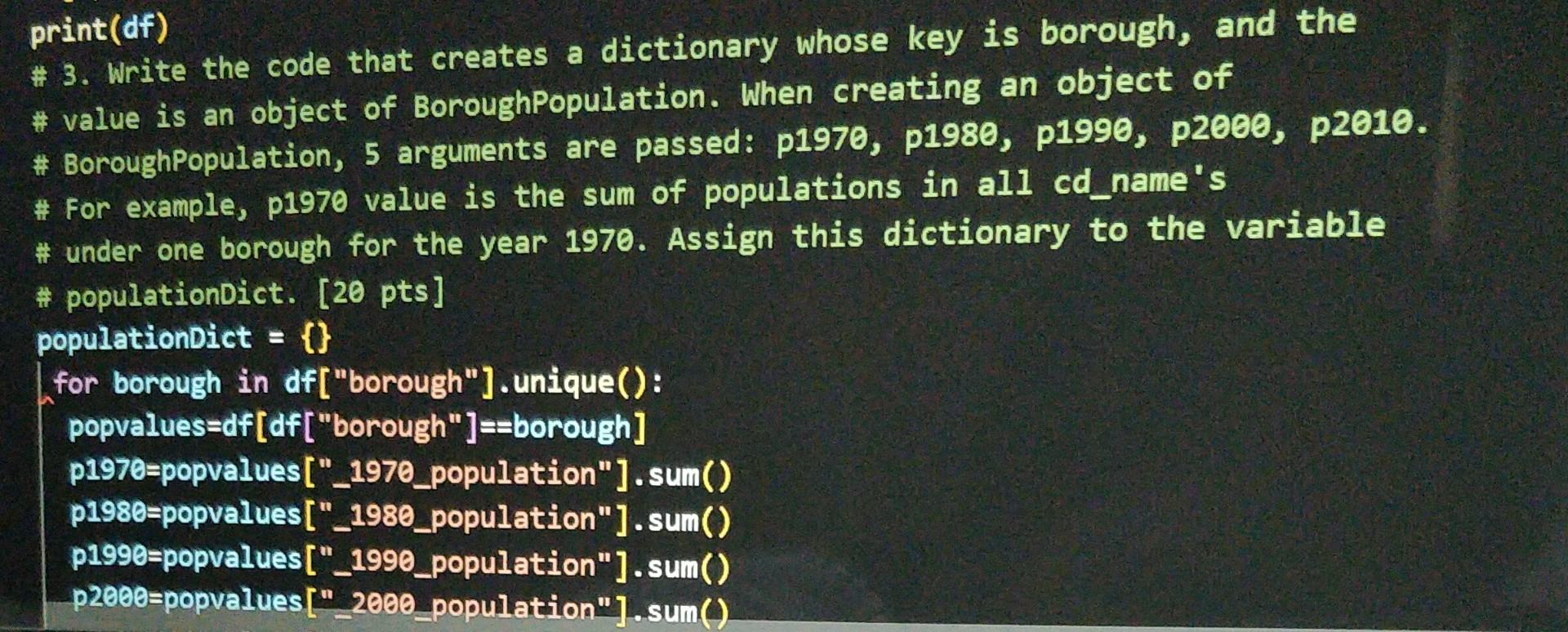 Solved this code doesn't work dictionary key and values to | Chegg.com