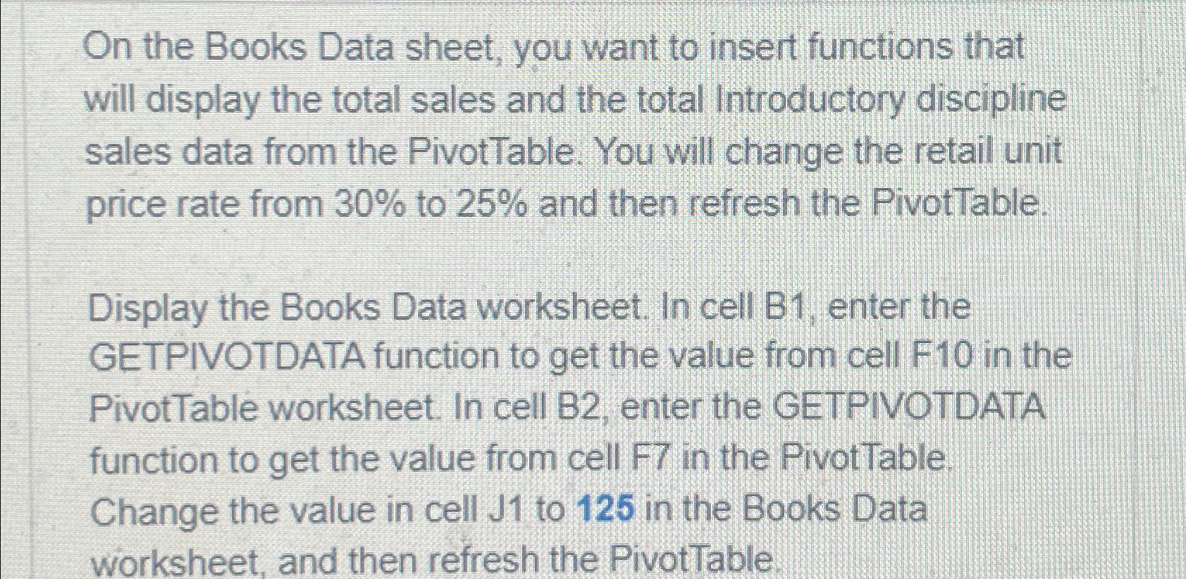 Solved On the Books Data sheet, you want to insert functions | Chegg.com