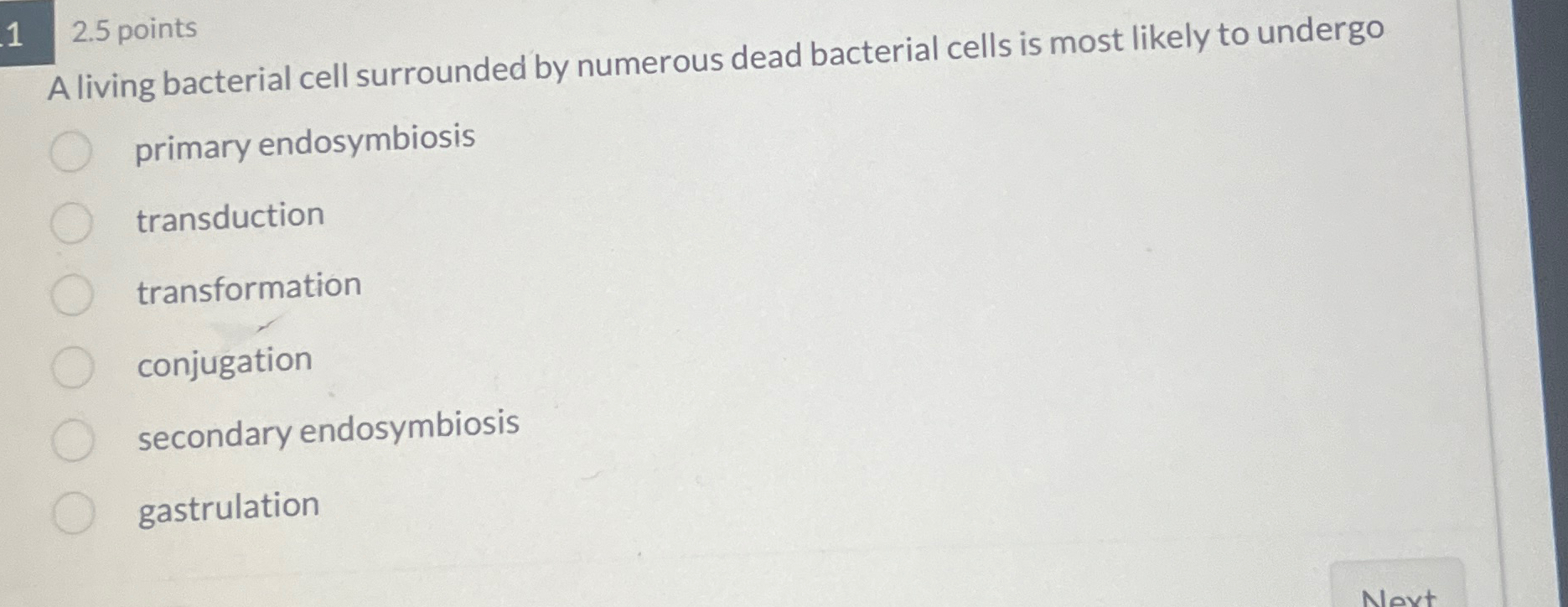 Solved 12.5 ﻿pointsA living bacterial cell surrounded by | Chegg.com