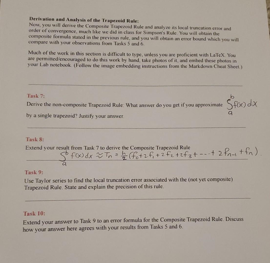 Solved Trapezoid Rule: You likely encountered the Trapezoid | Chegg.com