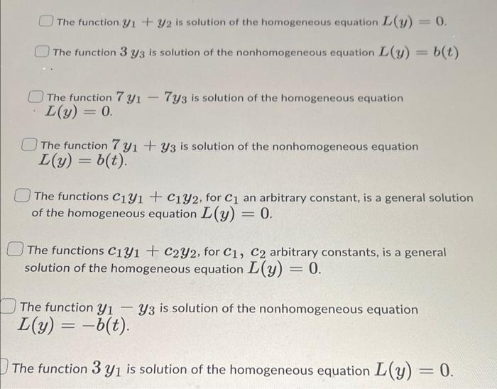 Solved Suppose that y1(t) and y2(t) are fundamental | Chegg.com