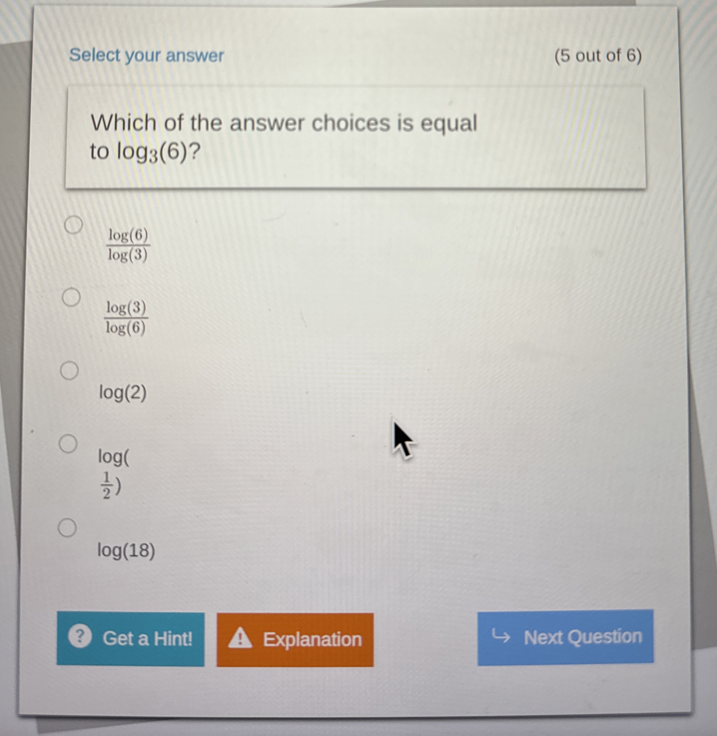 Solved Select your answer(5 ﻿out of 6 )Which of the answer | Chegg.com
