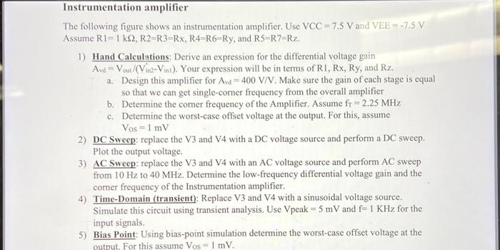 Solved The following figure shows an instrumentation | Chegg.com