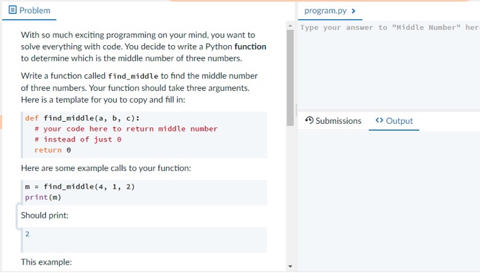 Solved Problem Program py Type Your Answer To Middle Chegg
