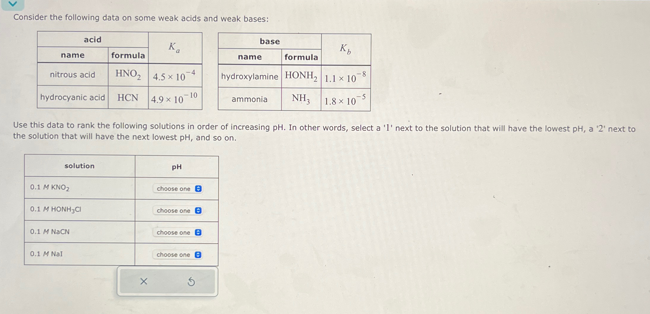 Solved Consider the following data on some weak acids and | Chegg.com