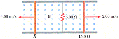 Solved Two parallel rails with negligible resistance are | Chegg.com