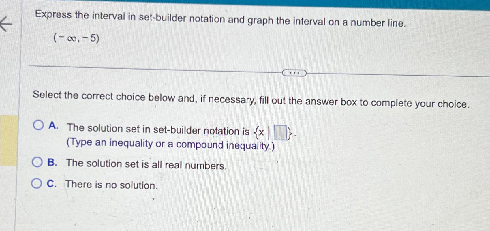 Solved Express the interval in set-builder notation and | Chegg.com