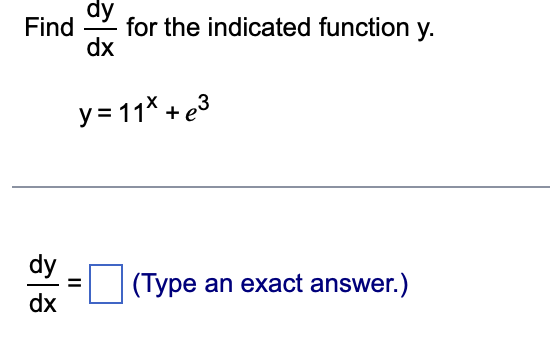 Solved Find dydx ﻿for the indicated function | Chegg.com