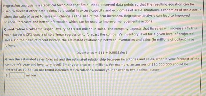 Solved Regression analysis is a statistical technique that | Chegg.com