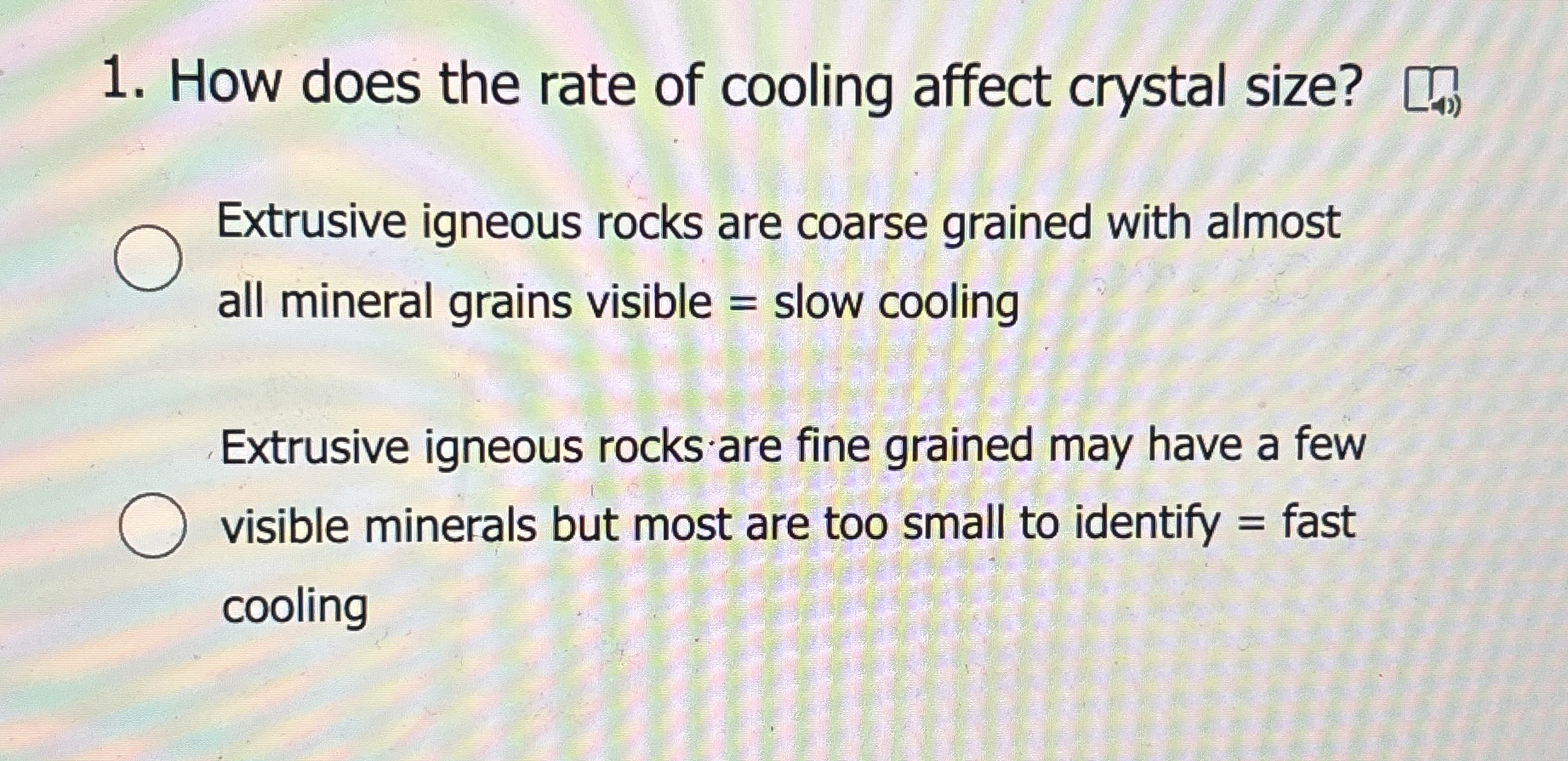 Solved How does the rate of cooling affect crystal | Chegg.com