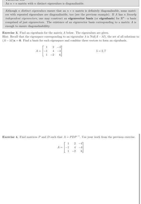 Solved Annxn matrix with n distinct eigenvalues is | Chegg.com