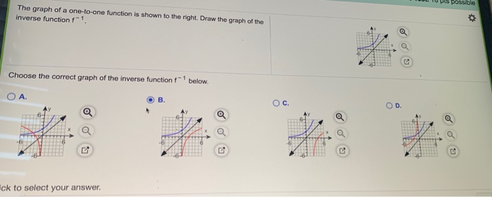 Solved possible The graph of a one-to-one function is shown | Chegg.com