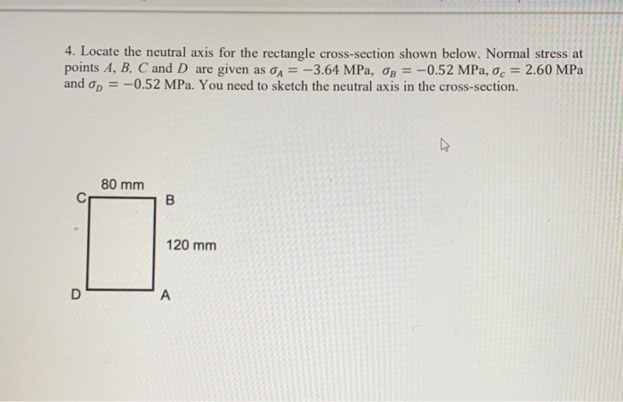 Solved 4. Locate the neutral axis for the rectangle | Chegg.com