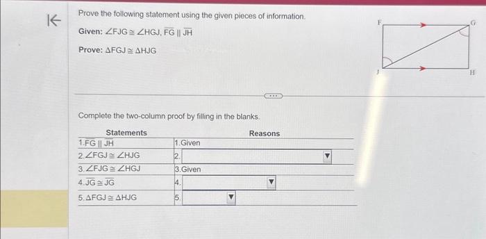 Solved Prove the following statement using the given pieces | Chegg.com
