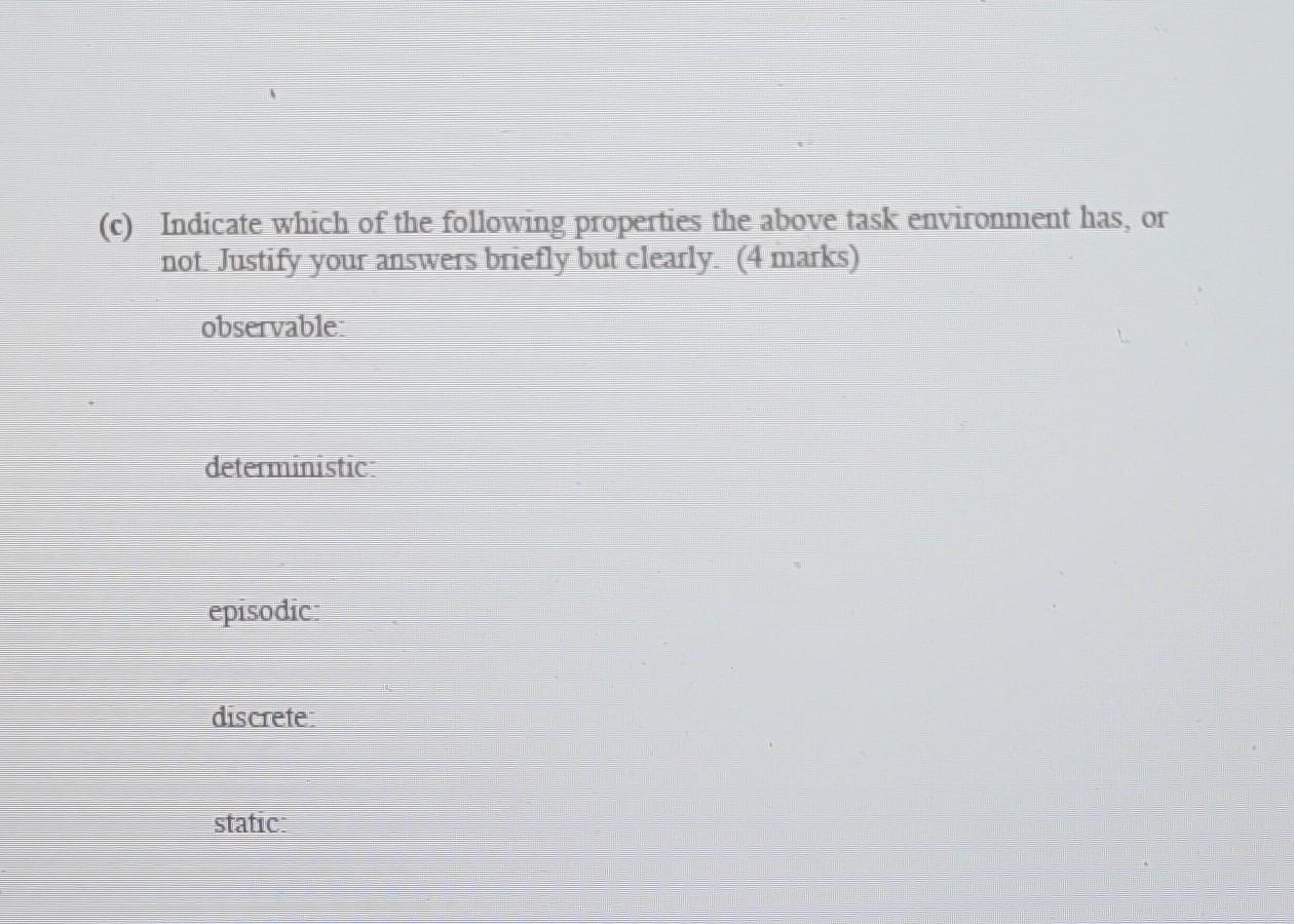 Solved Question 1: Suppose you design an intelligent agent | Chegg.com