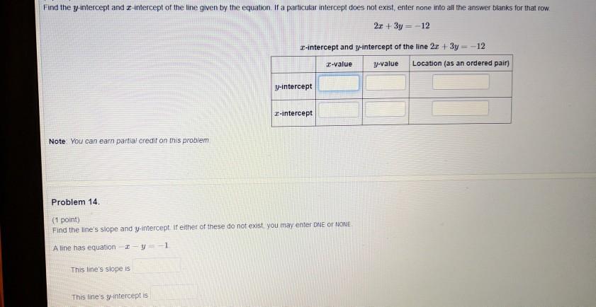 Solved Find the yuntercept and z-intercept of the line given | Chegg.com