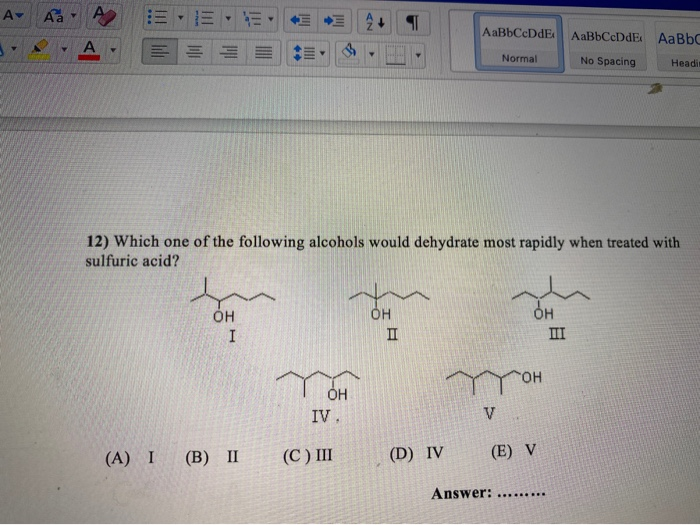 Solved A AA EE = AaBbCcDdE = AaBbCeDdEx Aa Bbc No Spacing | Chegg.com