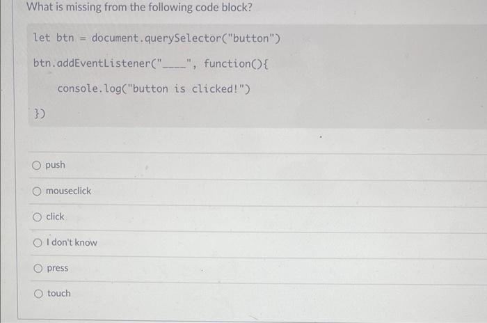 Solved document.getElementById("saucy") will return one | Chegg.com
