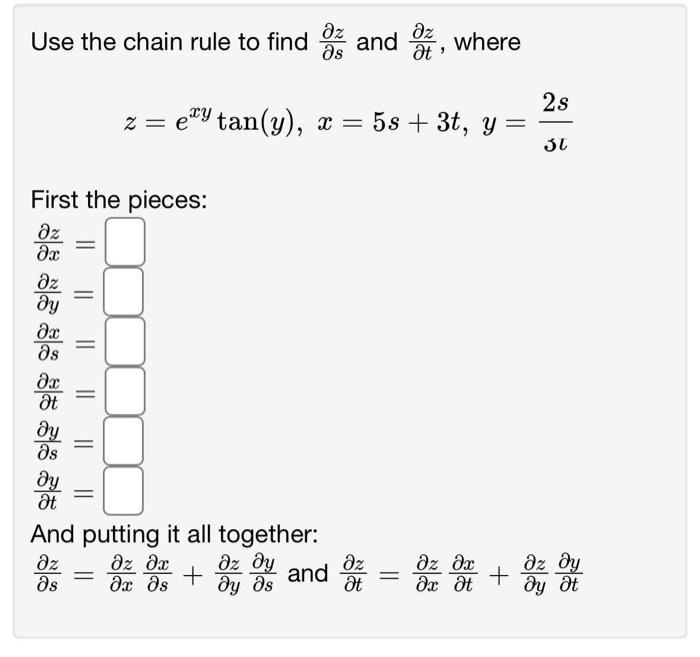 Solved Use the chain rule to find \\( \\frac{\\partial | Chegg.com