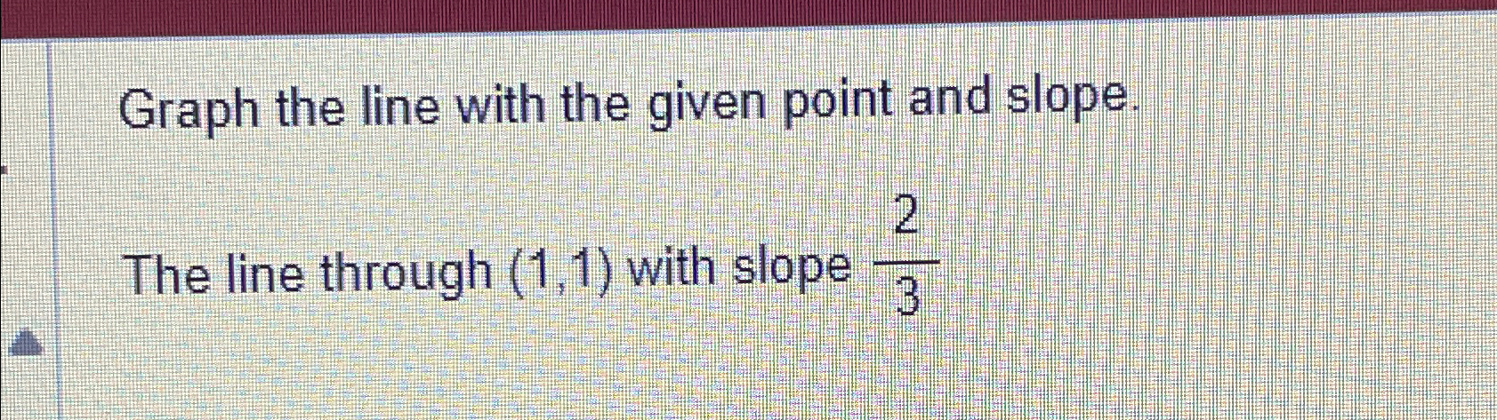 Solved Graph the line with the given point and slope.The | Chegg.com