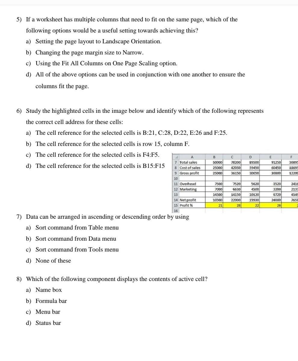Solved Answer ALL Multiple Choice Questions. For each | Chegg.com