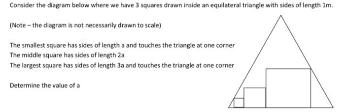 Solved Consider the diagram below where we have 3 squares | Chegg.com