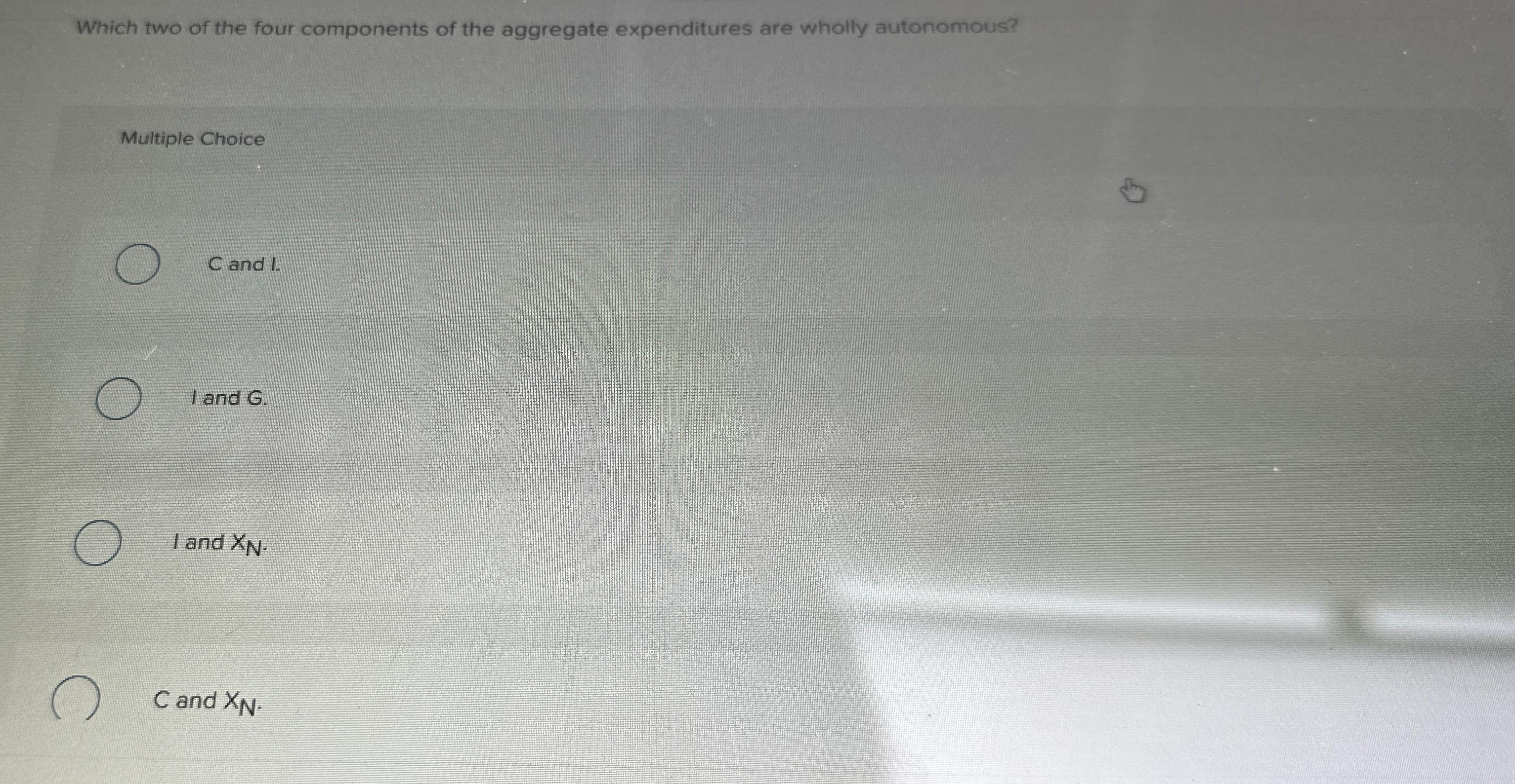 Solved Which two of the four components of the aggregate | Chegg.com