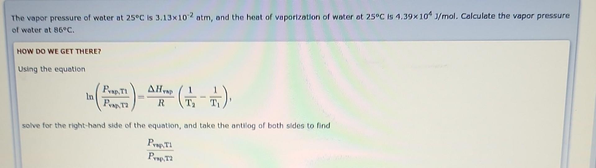 Solved The vapor pressure of water at 25∘C is 3.13×10−2 atm, | Chegg.com