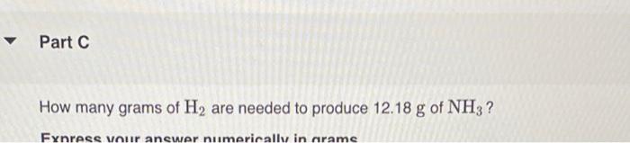 Solved How many grams of H2 are needed to produce 12.18 g of | Chegg.com