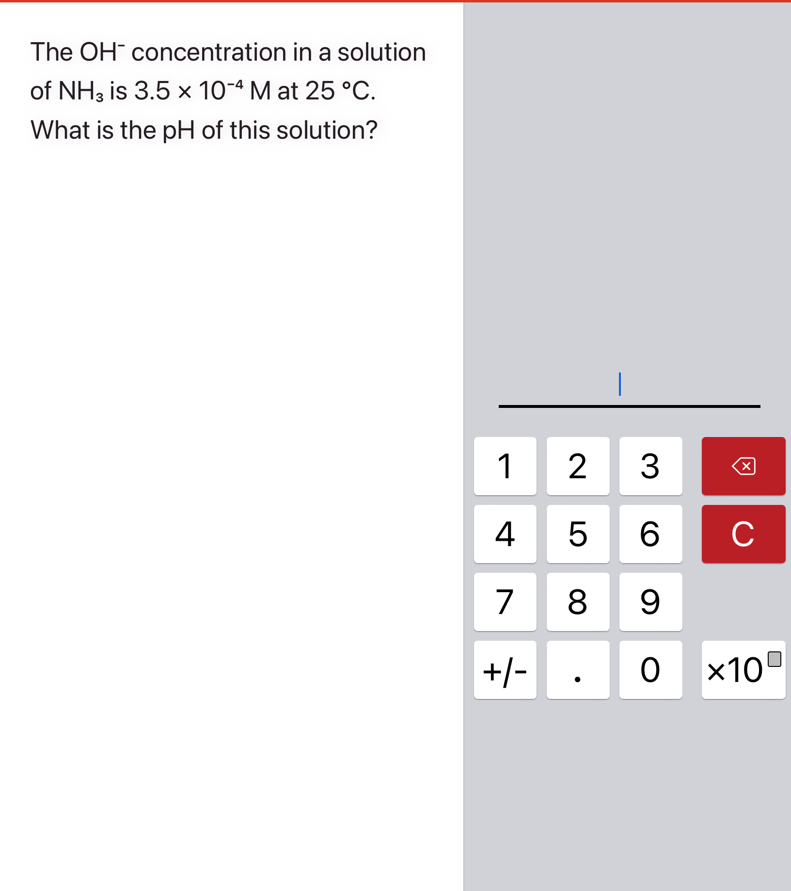 The OH-concentration in a solution of NH3 ﻿is | Chegg.com