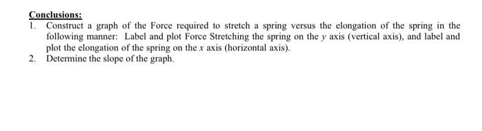 Solved Conclusions: 1. Construct a graph of the Force | Chegg.com