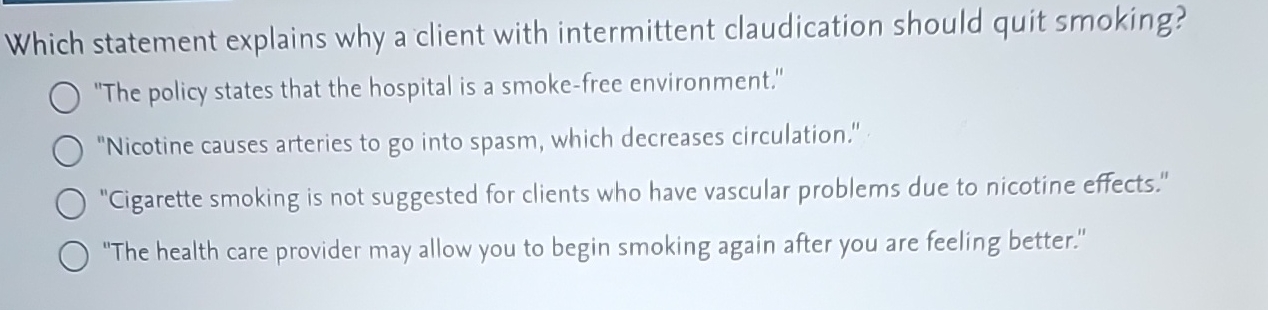 Solved Which statement explains why a client with | Chegg.com