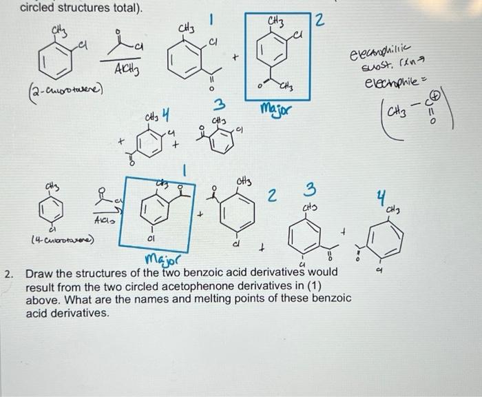 Solved circled structures total). 2 CH3 CH3 -a la CI 会 AKCH3 | Chegg.com