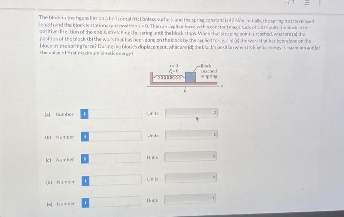 Solved The block in the figure lies on a horizontal | Chegg.com