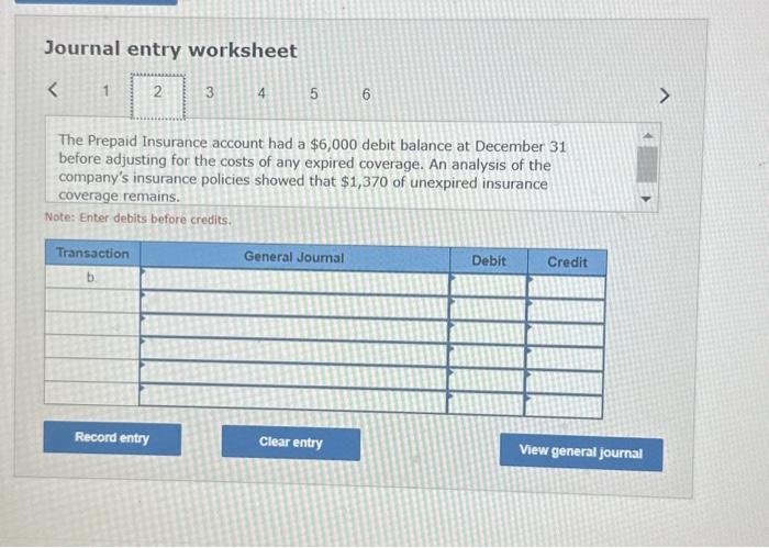 Solved Journal entry worksheet 6 The Supplies account had a | Chegg.com