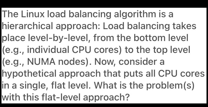 Solved The Linux load balancing algorithm is a hierarchical | Chegg.com