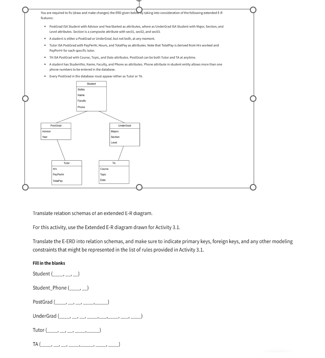 Solved You are required to fix (draw and make changes) ﻿the | Chegg.com