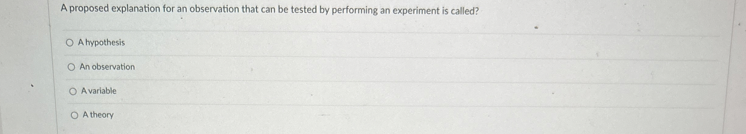 Solved A proposed explanation for an observation that can be | Chegg.com