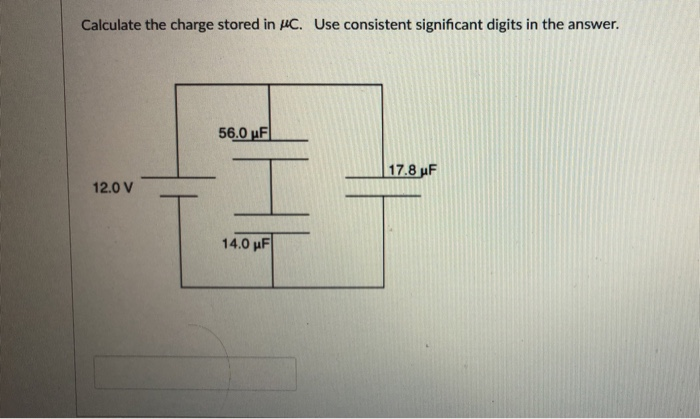 Solved Calculate the charge stored in uc. Use consistent | Chegg.com