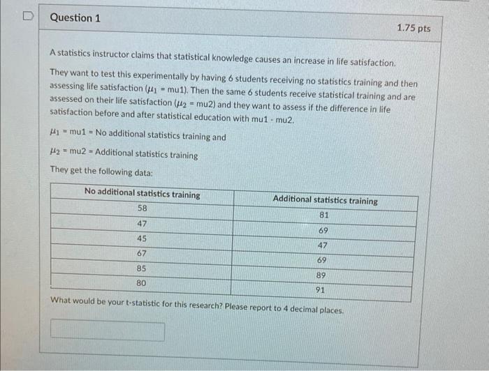 Solved A statistics instructor claims that statistical | Chegg.com