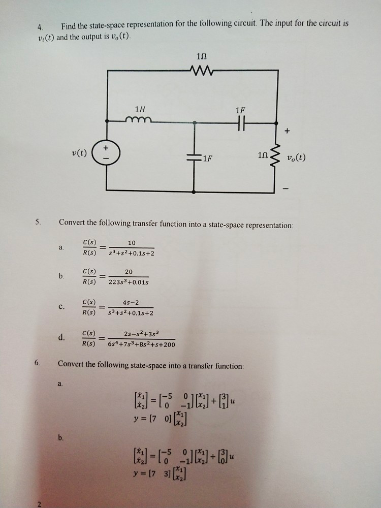 Solved EEE3213: Control Engineering Tutorial 2: Modelling in | Chegg.com