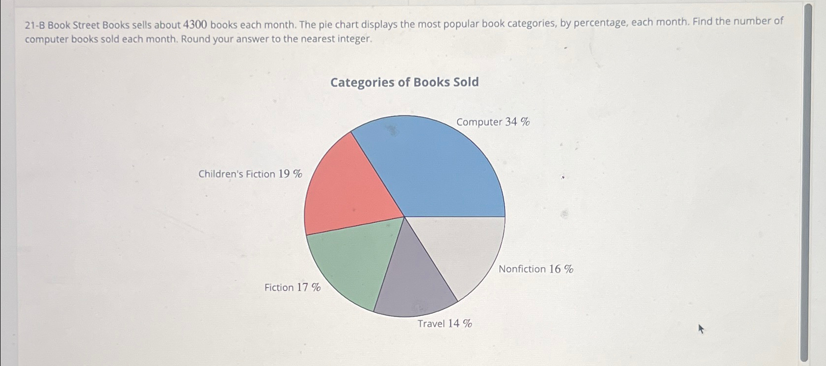 Solved 21-8 ﻿Book Street Books sells about 4300 ﻿books each | Chegg.com