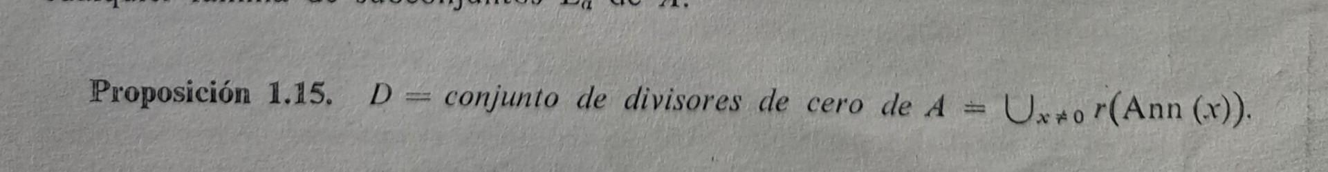 Del libro Introducciòn al Álgebra conmutativa de M.F. | Chegg.com