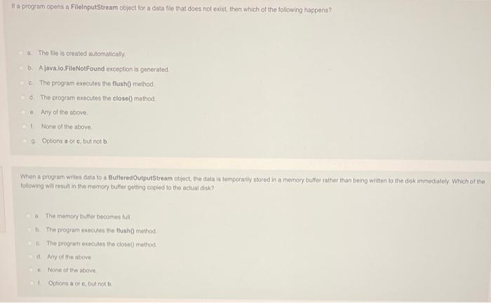 Solved If a program opens a FileinputStream object for a | Chegg.com