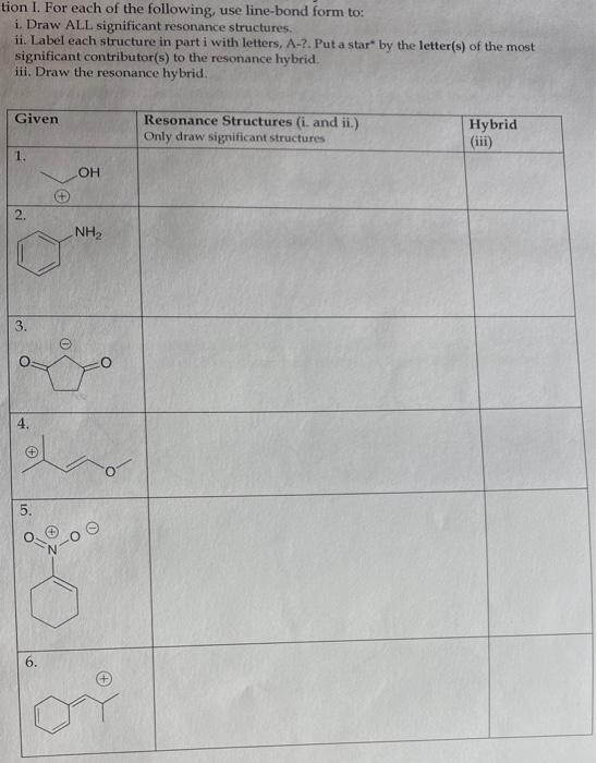 Solved tion 1. For each of the following use line-bond form | Chegg.com