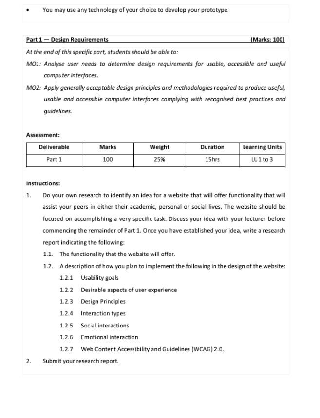 Solved Instructions The POE contains two parts that relate | Chegg.com