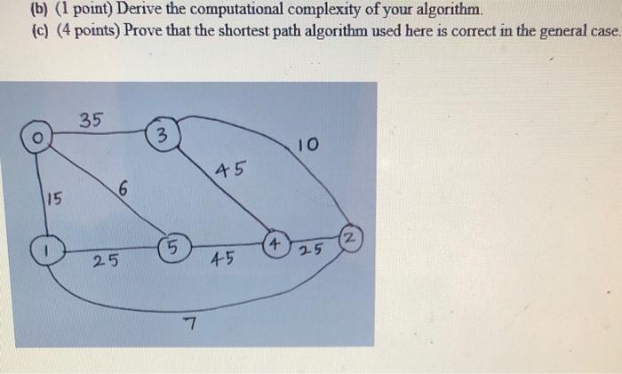 Solved (b) (1 point) Derive the computational complexity of | Chegg.com